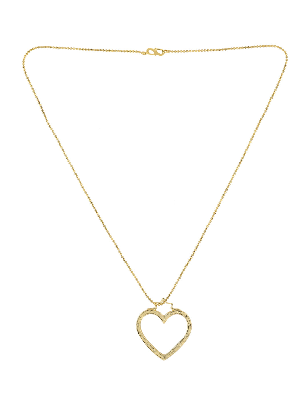 Gold Plated Heart Shape Pendant Necklace