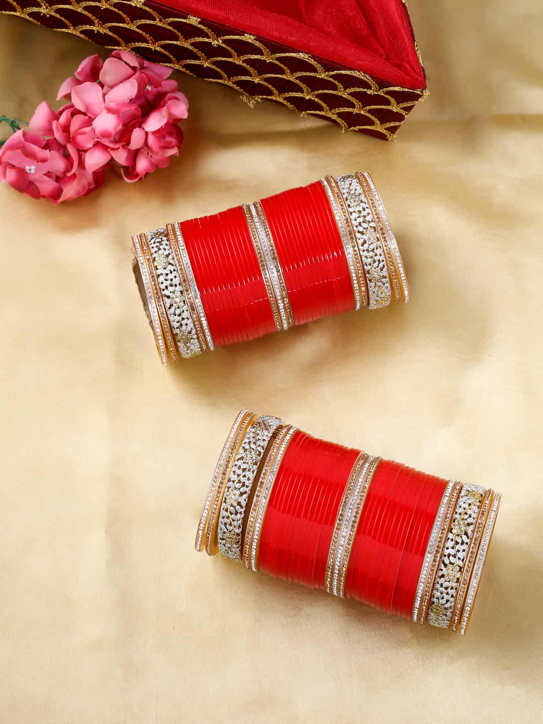 Red Color Bridal Chura Set