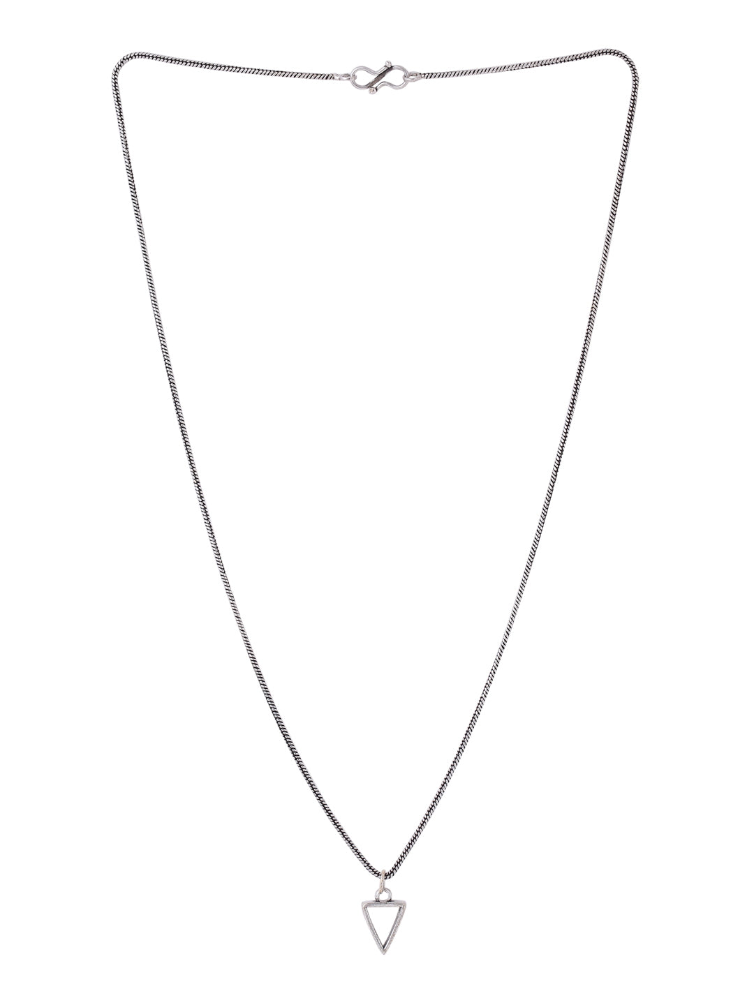 Triangle Silver Necklace For Men